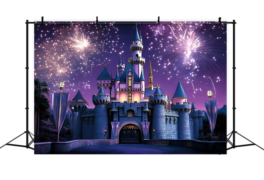 Castle Photo Backdrop Firework Magic Castle Kids Backdrop GQ5-178