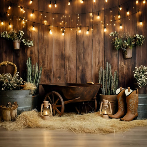 Cowboy Backdrops Cactus Charm Western Children Backdrops GQ5-181