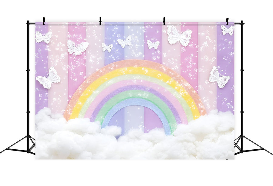 Rainbow Backdrop Fairytale Arch Butterfly Kids Backdrop GQ5-194