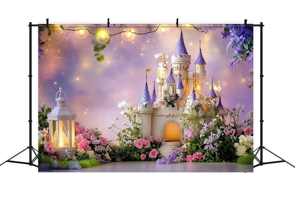 Castle Backdrops Twilight Flower Castle Children Backdrops GQ5-200