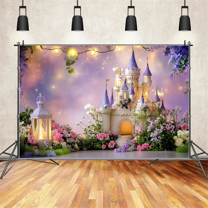 Castle Backdrops Twilight Flower Castle Children Backdrops GQ5-200