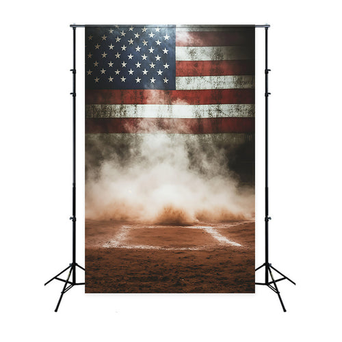 Independence Day Backdrops American Glory Baseball Field Backdrop GQ5-
