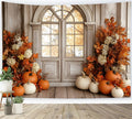 Autumn Photo Backdrop French Cottage Window Backdrop GQ57-101