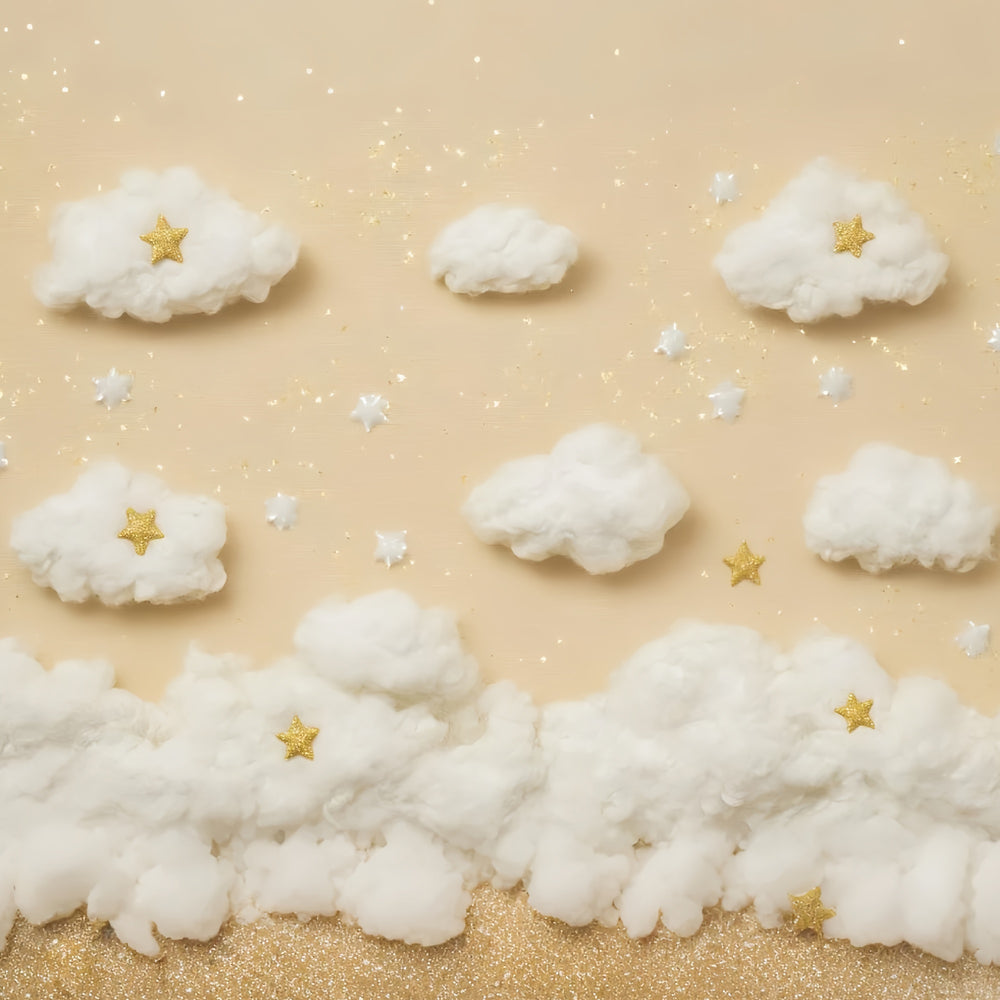 Clouds Photo Backdrop Sweet Star Cloud Backdrop GQ57-123