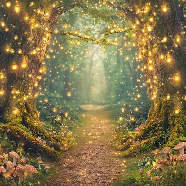 Enchanted Forest Backdrops Lantern Glow Forest Backdrop GQ57-77