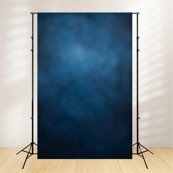 School Portrait Backdrop Deep Blue Gradient Mist Texture Studio Portra