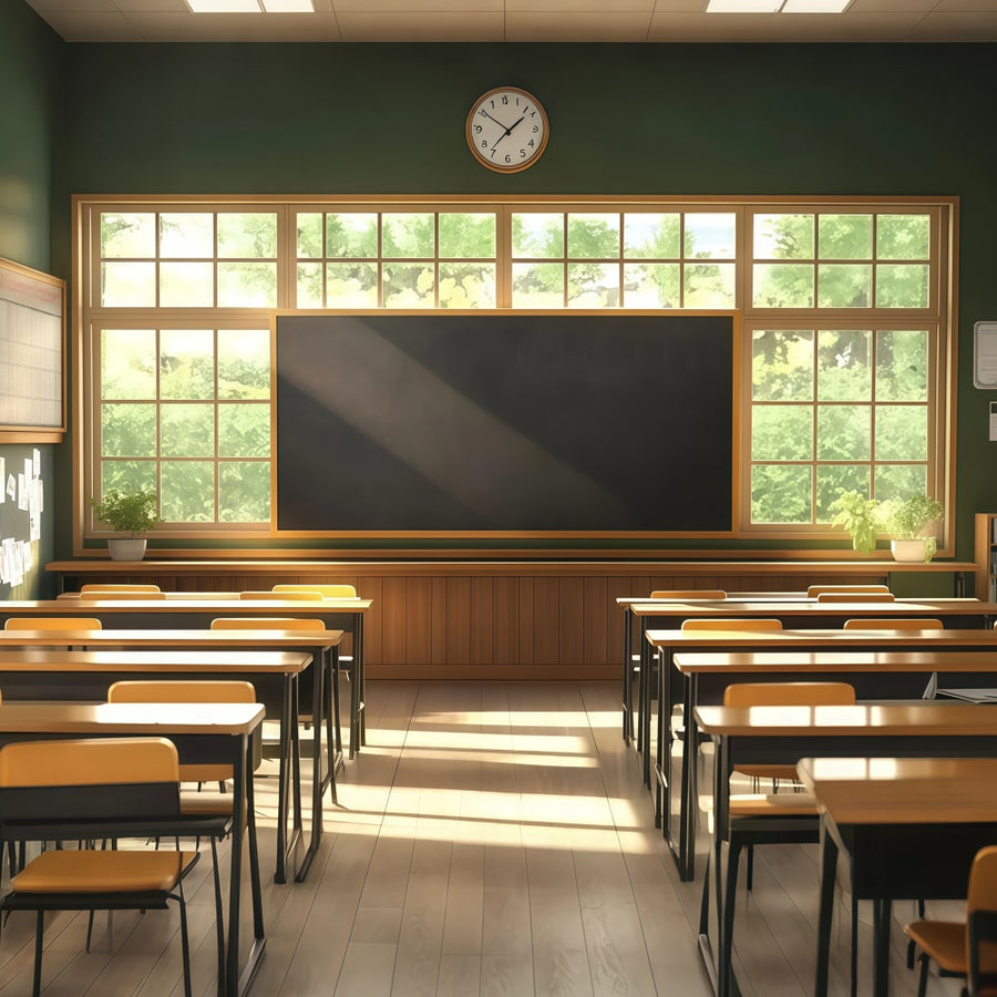 Classroom Backdrop Peaceful Study Morning Backdrop GQ6-135