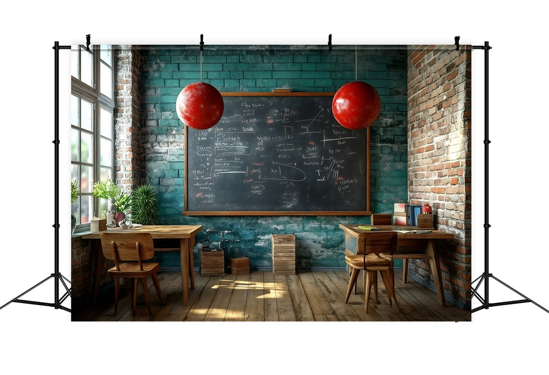 Class Photo Backdrop Industrial Study Hall Backdrop GQ6-160