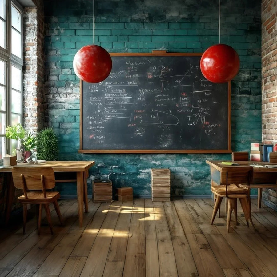 Class Photo Backdrop Industrial Study Hall Backdrop GQ6-160