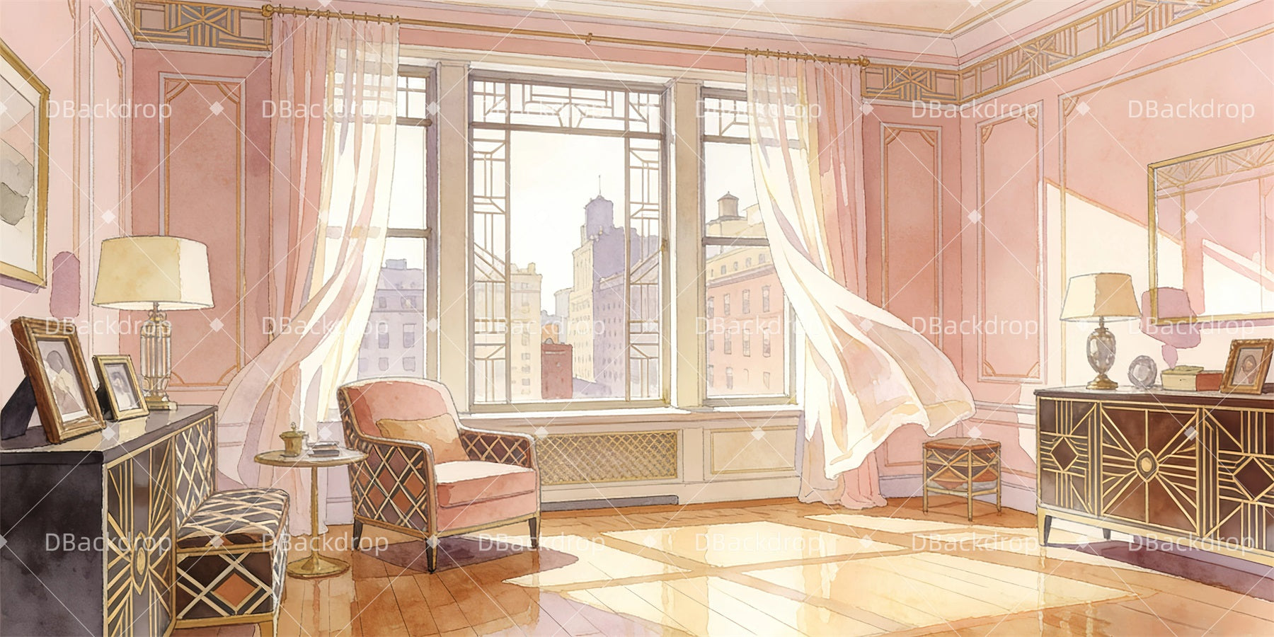 Performance Backdrops Roxie's Apartment Professional Stage Backdrops G