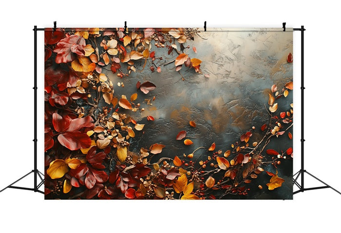 Fine Art Photography Backdrop Rustic Autumn Leaves Backdrop GTY-88