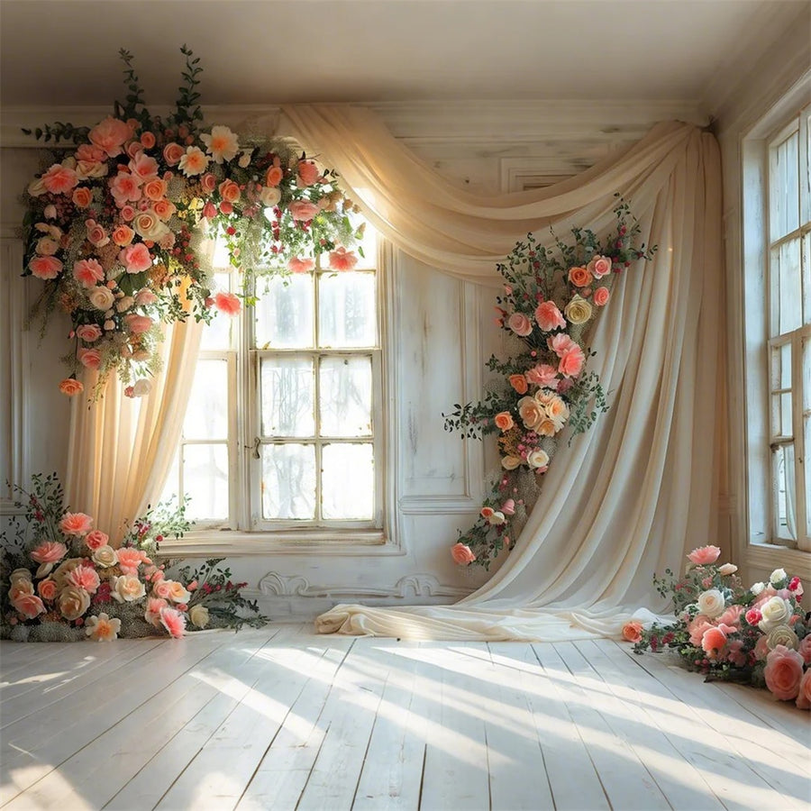 Maternity Photoshoot Backdrop Romantic Blush Rose Drape Backdrop GTY2-