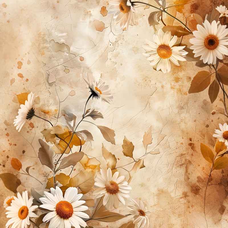 Professional Headshot Backdrop Rustic Daisy Bloom Backdrop GTY3-350
