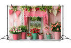 Spring Backdrop Photography Strawberry Floral Cottage Backdrop LXX1-11