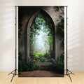 Spring Backdrop Pictures Fairytale Gothic Window Forest Backdrop LXX1-