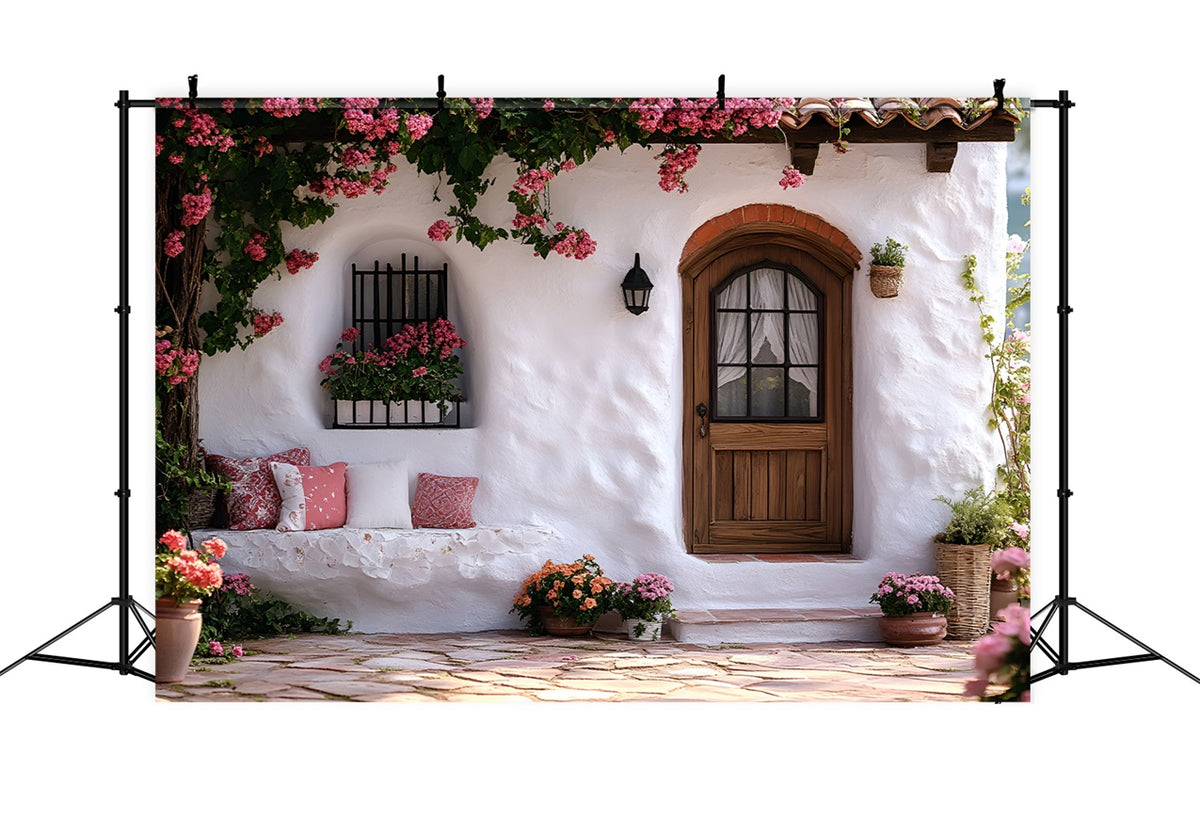 Springtime Backdrops Rustic Cottage Blossoms Photography Backdrop LXX1