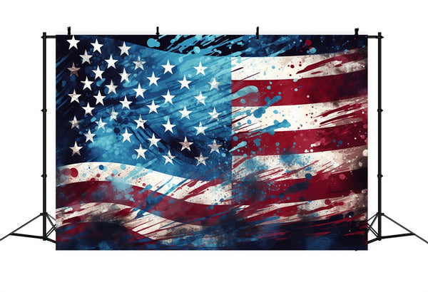 American Flag Photo Backdrop Abstract Artistic Celebration Backdrop LX