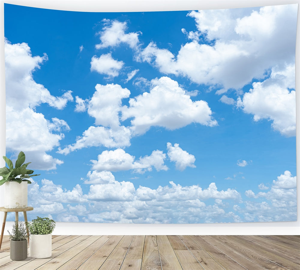 Cloud Photography Backdrop Expansive Sky Puffy Clouds Backdrop LXX1-32