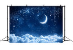 Sky Photography Backdrop Glittering Moon Clouds Backdrop LXX1-353