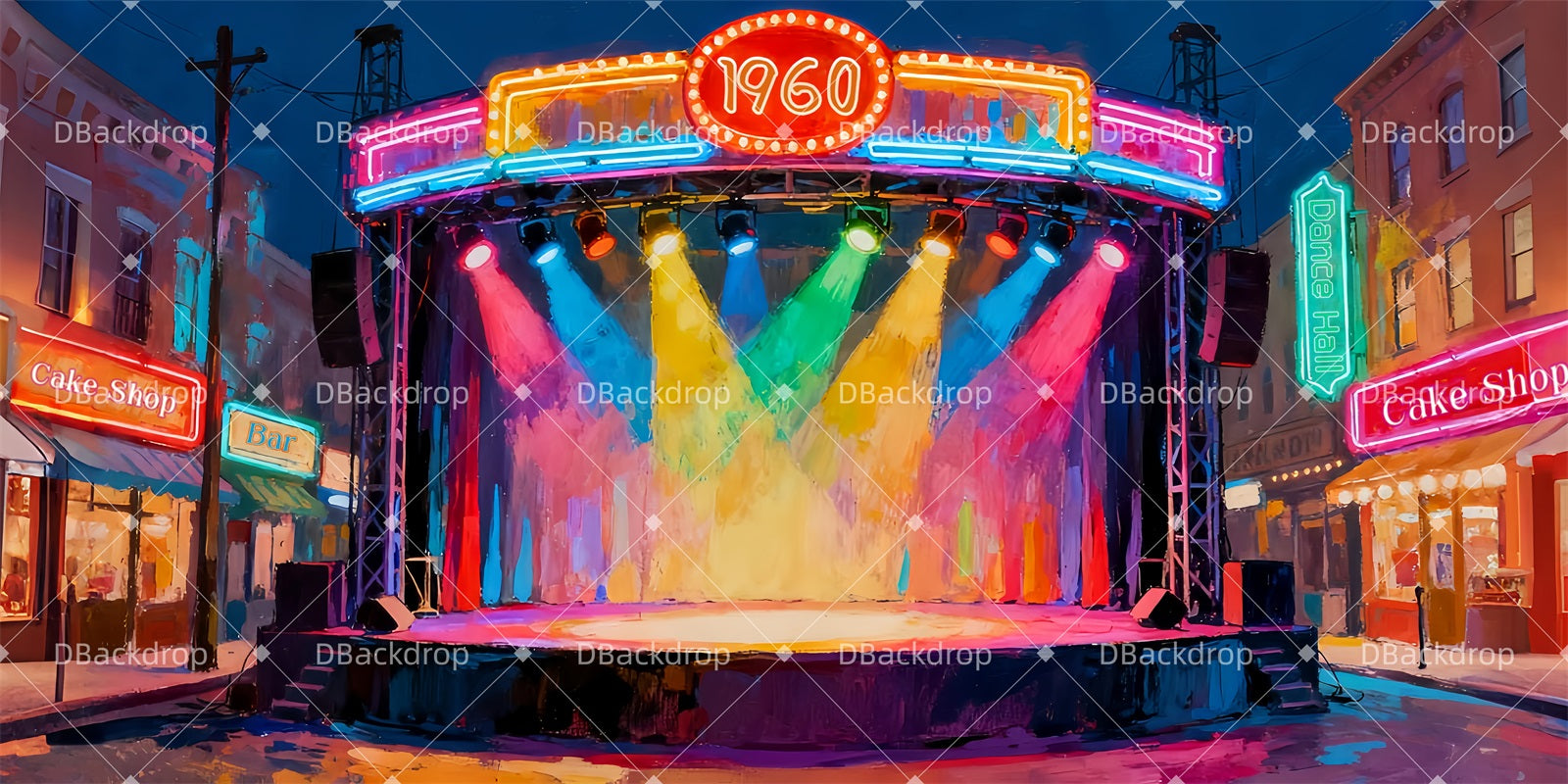 Broadway Stage Backdrop 1960 Dance Stage Musical Backdrops LXX510-T38
