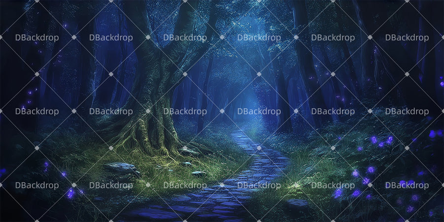 Forest Stage Backdrop Enchanted Forest Path Theater Backdrop LXX511-T1