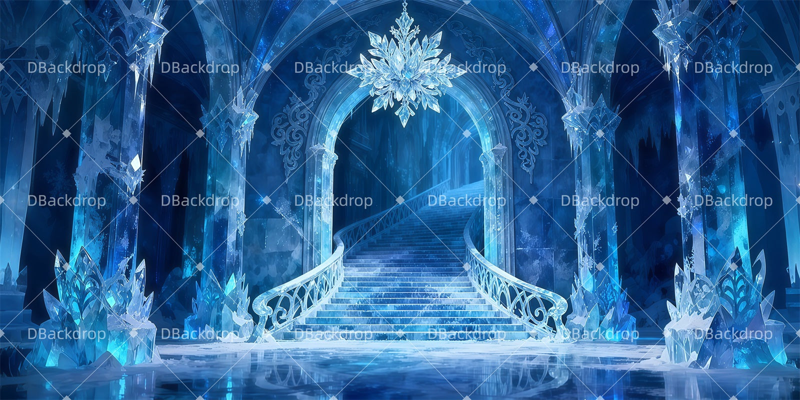 School Play Backdrop Crystal Palace Hall Performance Backdrops LXX511-