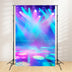 Abstract Dance Studio Backdrop Vibrant Neon Stage Illumination Dance B