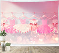 Dance Studio Backdrop Pastel Pink Ballet Dresses Row Dance Backdrop LX
