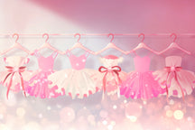 Dance Studio Backdrop Pastel Pink Ballet Dresses Row Dance Backdrop LX