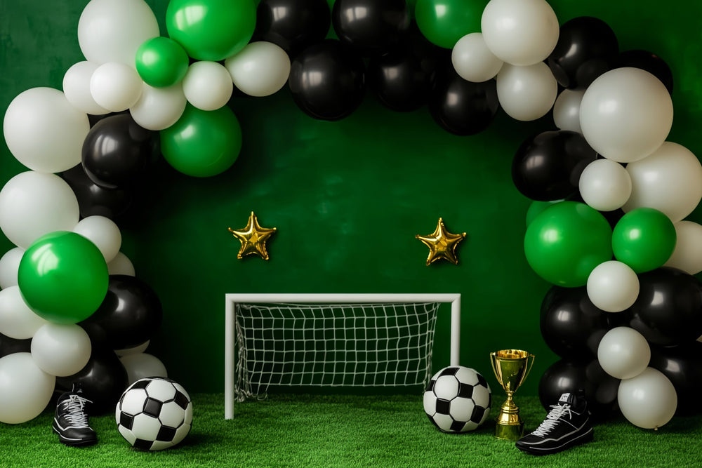 Sports Backdrop Soccer Balloons Goal Celebration Football Backdrop LXX