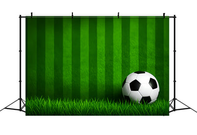 Soccer Backdrops Striped Grass Soccer Ball Sports Backdrops for Photog