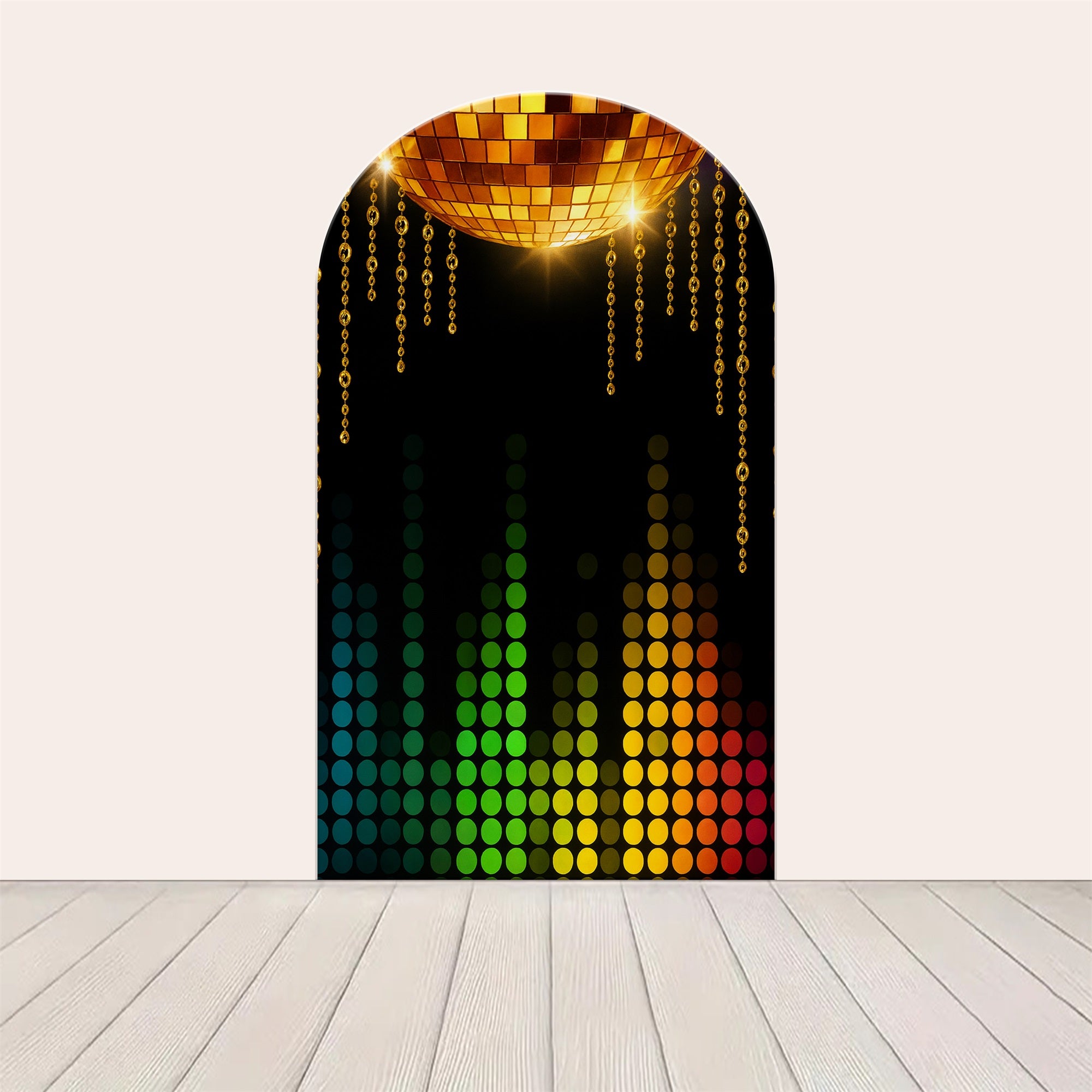 Custom Arch Backdrop Bokeh Retro Disco Ball Backdrops for Party LXX59-