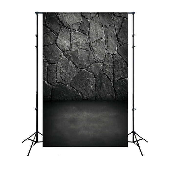 Concrete Wall Backdrop Dark Slate Stone Texture Portrait Backdrops LXX