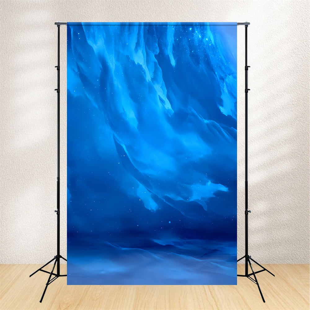 Blue Portrait Backdrop Deep Arctic Blue Abstract Portrait Photo Backdr