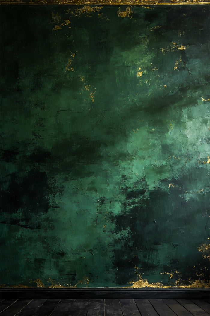 Studio Portrait Backdrop Patina Concrete Wall Texture Emerald Green Ba
