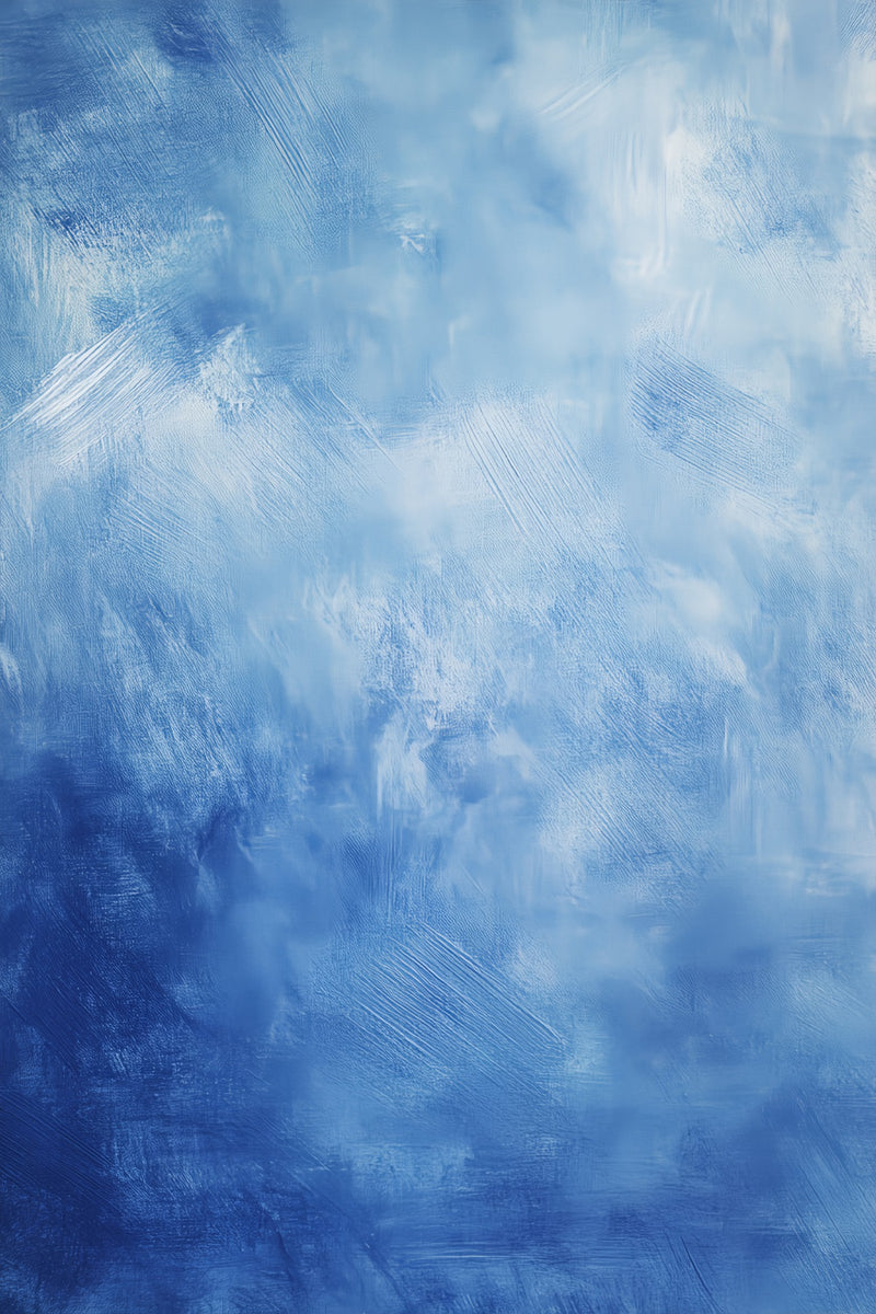 Senior Portrait Backdrop Cerulean Cloud Brush Texture Portrait Studio