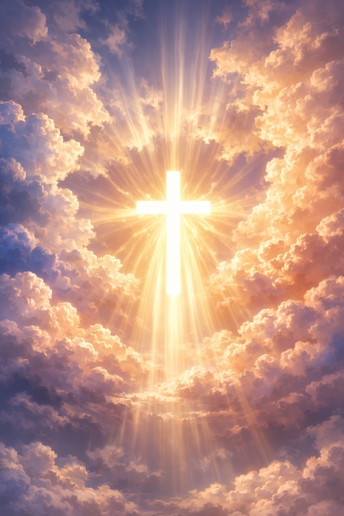 Cross Backdrops Heavenly Holy Light Cloudscape Easter Photography Back