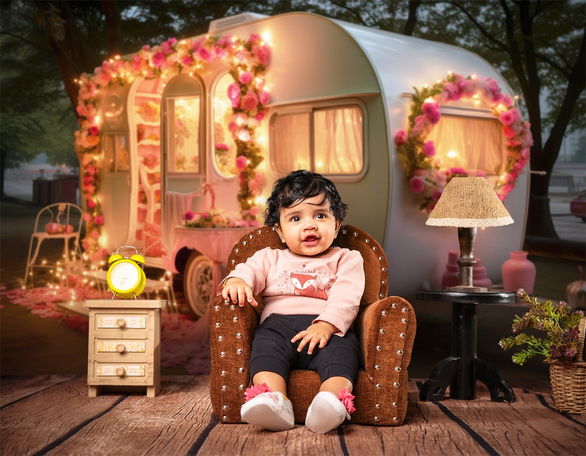 Flower Ambiance Lighted Caravan Backdrop M1-09 – Dbackdrop