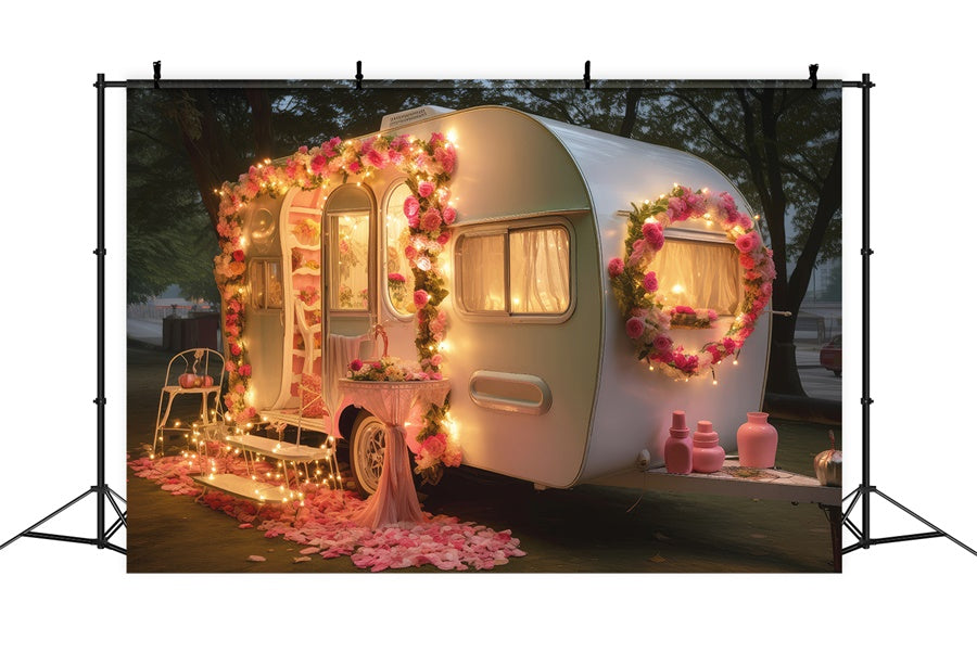 Flower Ambiance Lighted Caravan Backdrop M1-09 – Dbackdrop
