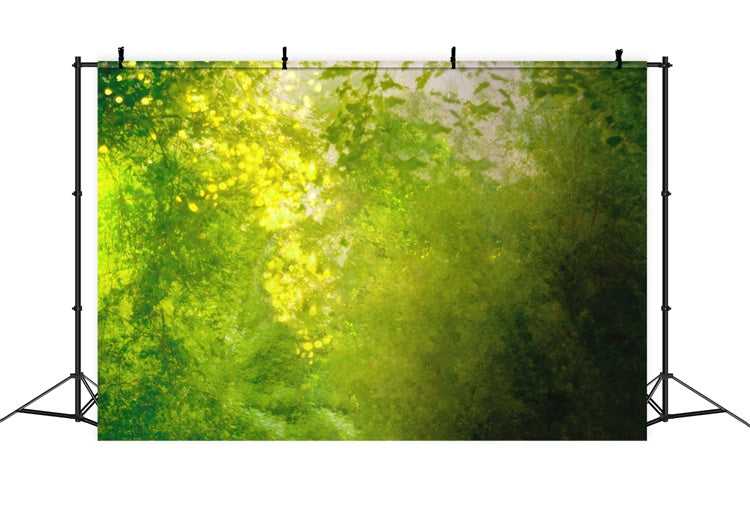 Spring Art Shade Of Green Interlaced Through Sunlight Backdrop M1-61 ...