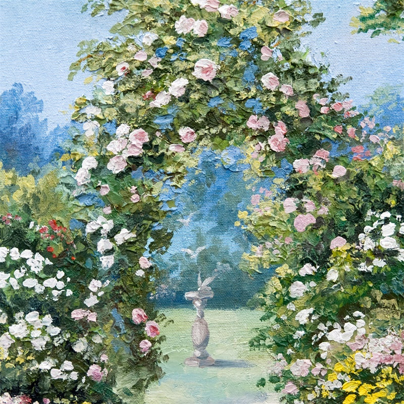 Spring Flowers Arch Garden Sculpture Backdrop M1-69 – Dbackdrop