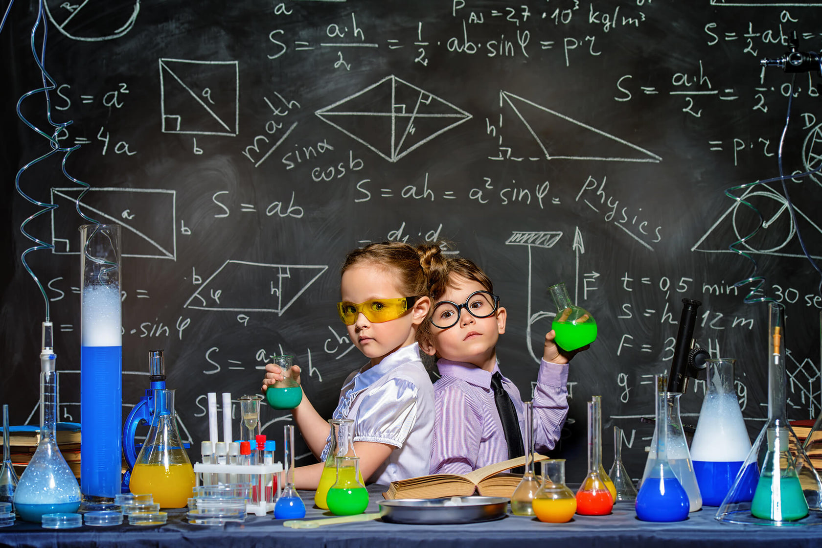 Back To School Science Laboratory Backdrop M5-103 – Dbackdrop