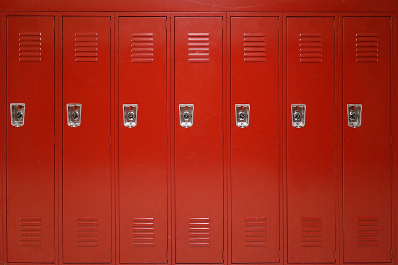 Red High School Locker Photography Backdrop M5-112