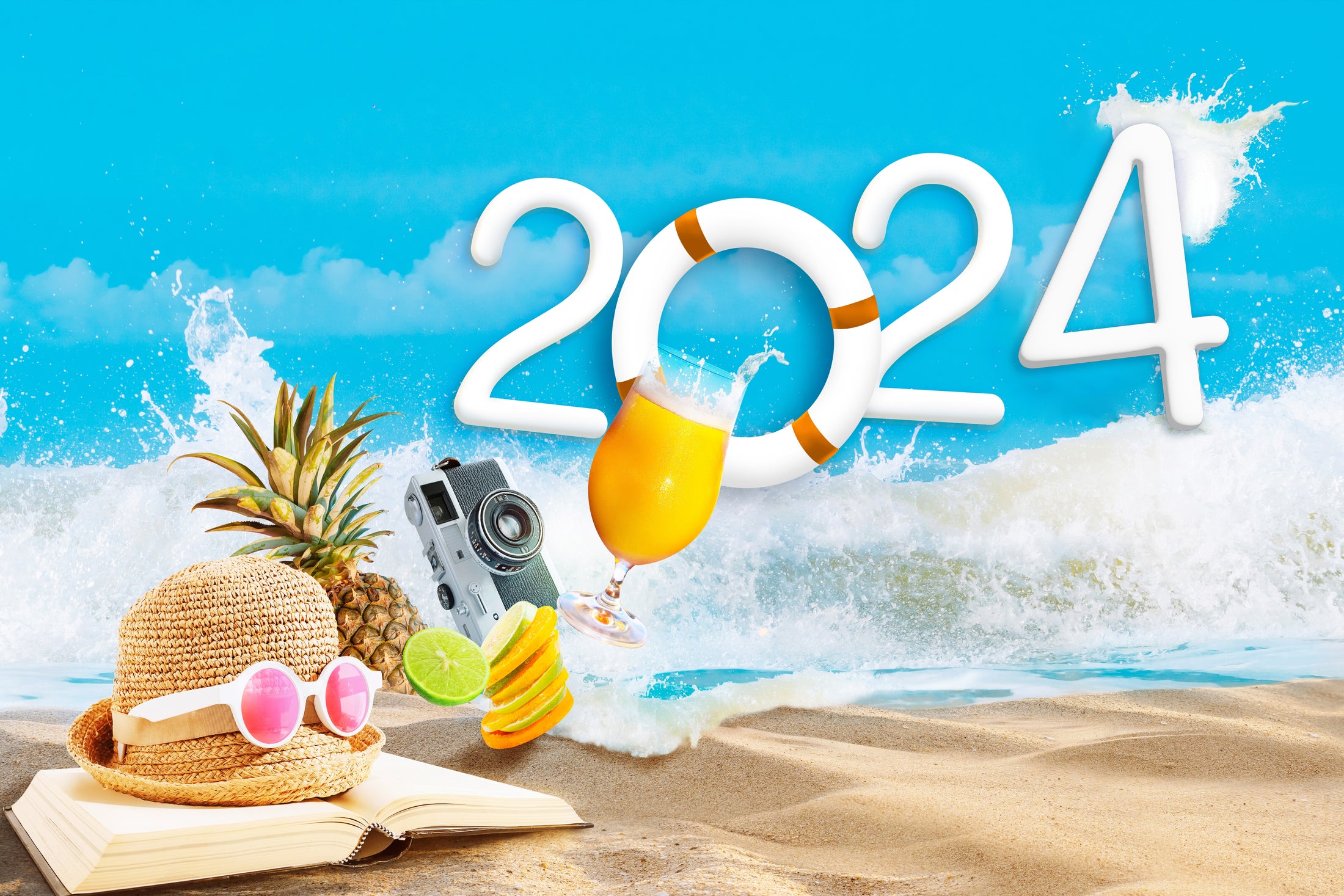 2024 Summer Beach Party Travel Backdrop M5-126 – Dbackdrop