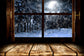 Blurred Winter Snow Window View Backdrop M7-18 – Dbackdrop