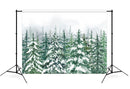 Winter Pine Trees Forest Snow Scenery Backdrop M7-43 – Dbackdrop