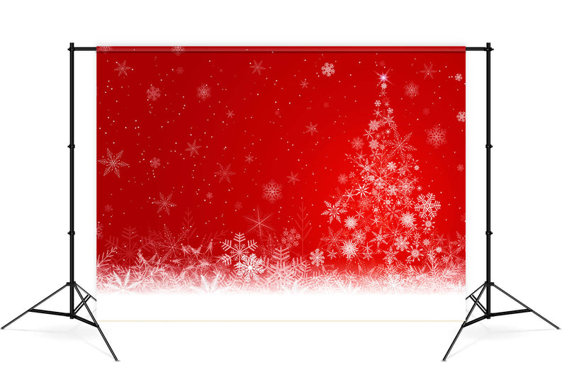 Snowflake Christmas Tree Photo Booth Backdrop M7-50