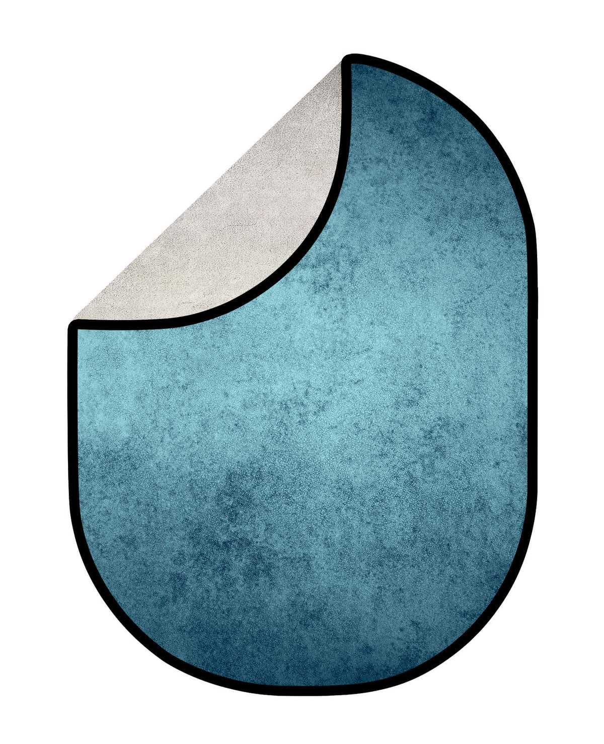 Collapsible Abstract Gray/Abstract Blue Double-sided Backdrop 5x6.5ft