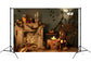 Halloween Fireplace Bats Backdrop for Photography M9-35 – Dbackdrop
