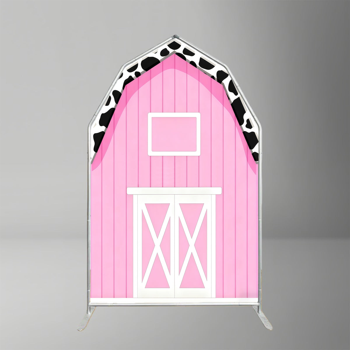 Barn Theme Backdrop Pink Barn Farm Arch Backdrop MRR10-64